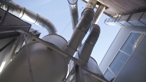 Ventilation System in Large-scale Production, Stock Footage | VideoHive