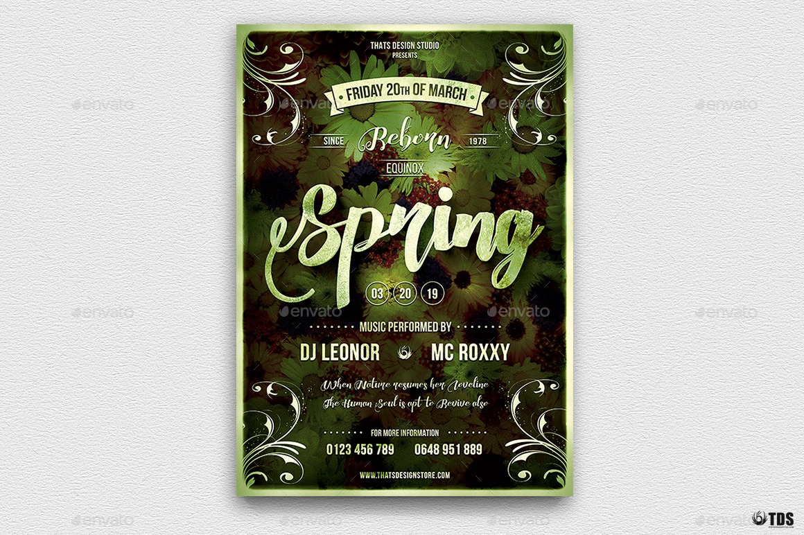 Spring Equinox Flyer Template V1, Print Templates | GraphicRiver