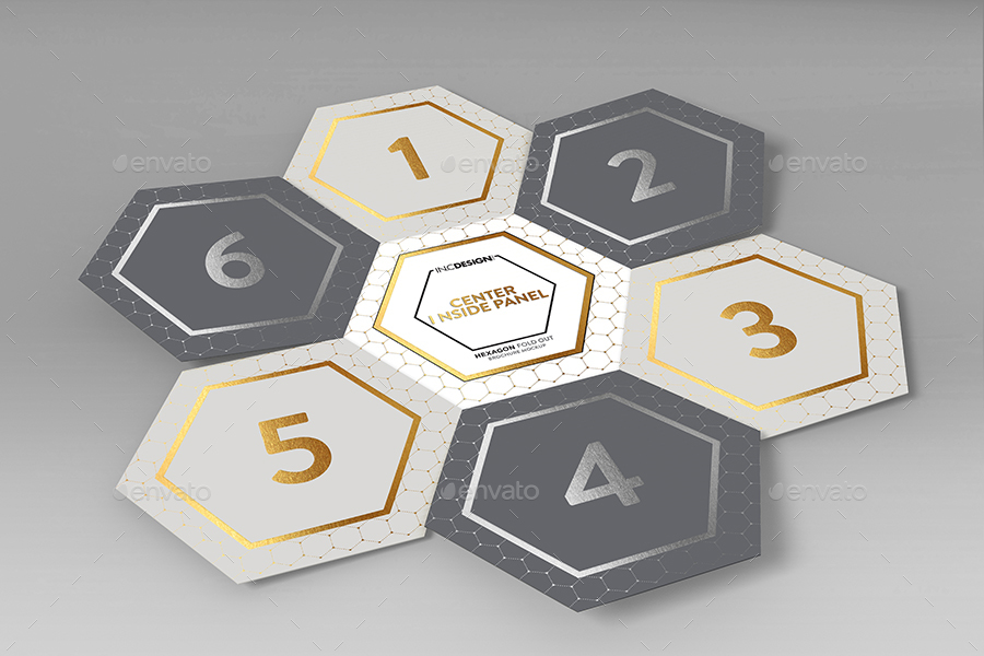 Hexagon Fold Out Style Brochure, Graphics | GraphicRiver
