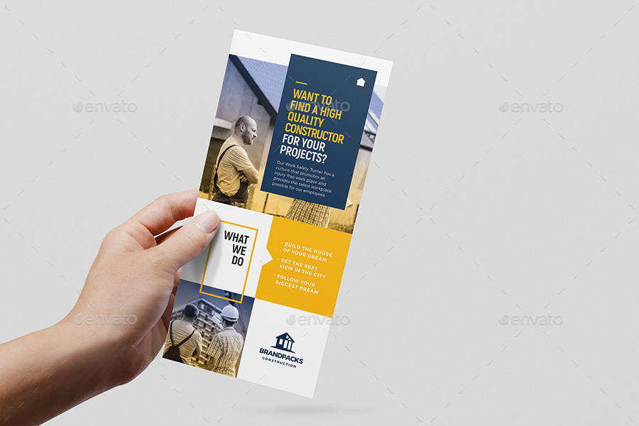 DL Construction Rack Card Template, Print Templates | GraphicRiver