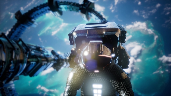 Astronaut and International Space Station, Motion Graphics | VideoHive