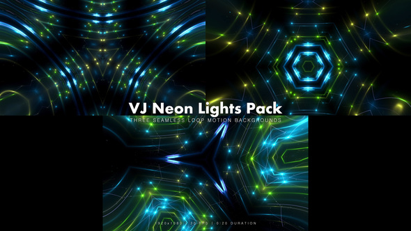 VJ Neon Lights Pack, Motion Graphics | VideoHive