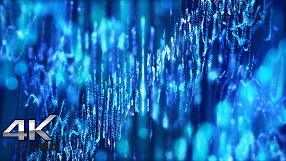 Blue Particles Background 4k, Motion Graphics | VideoHive