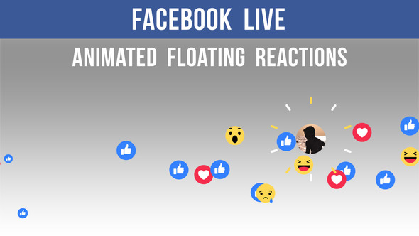 Facebook Live - Animated Floating Reactions - 2 Clips by VF | VideoHive