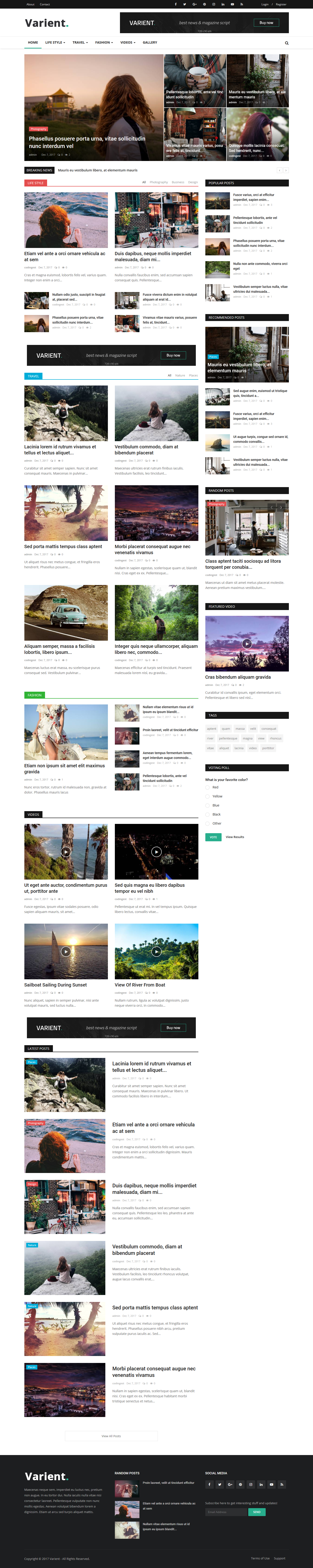 Varient - News & Magazine Script by Codingest | CodeCanyon