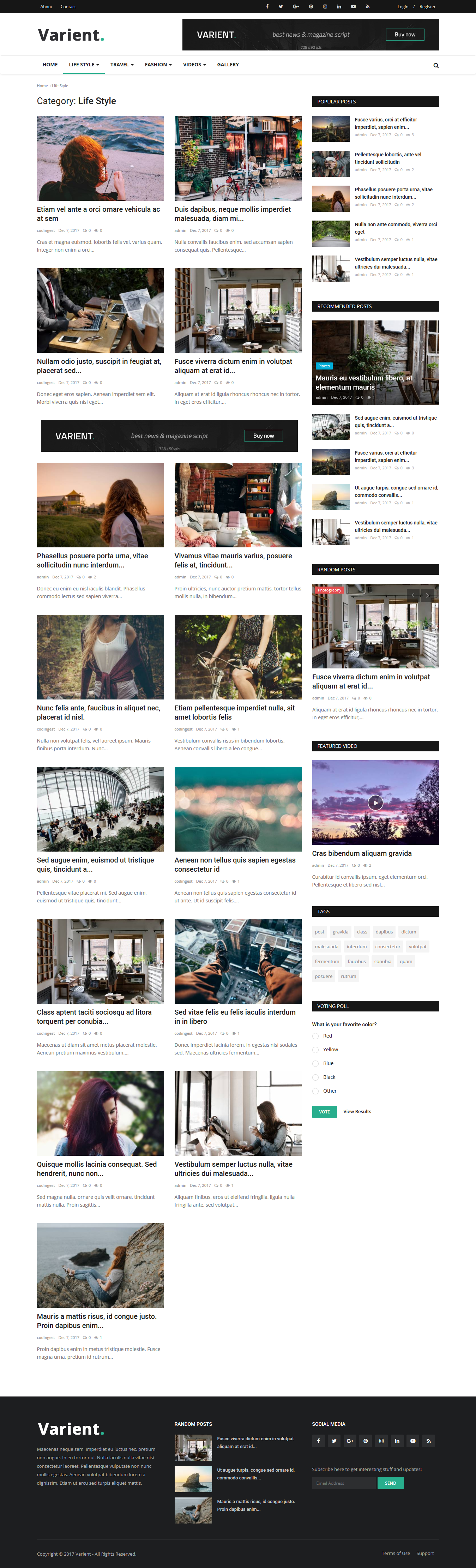 Varient - News & Magazine Script by Codingest | CodeCanyon