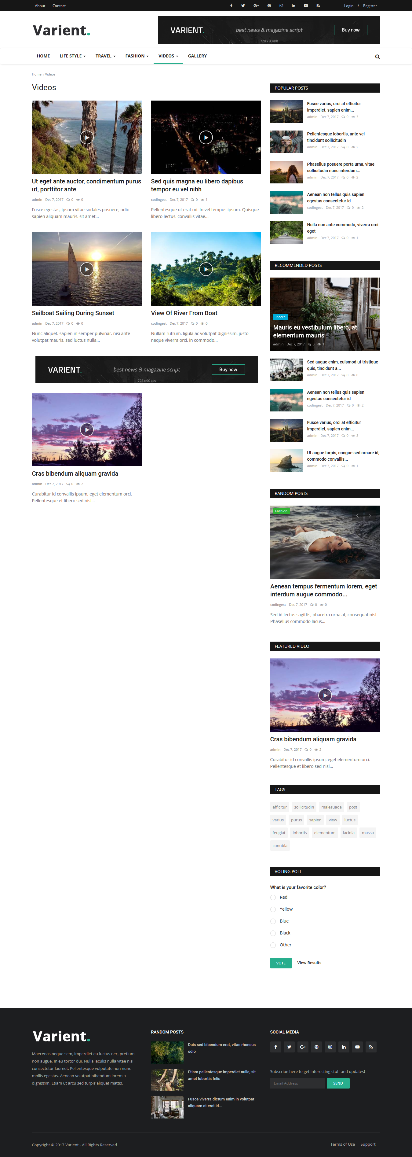 Varient - News & Magazine Script by Codingest | CodeCanyon