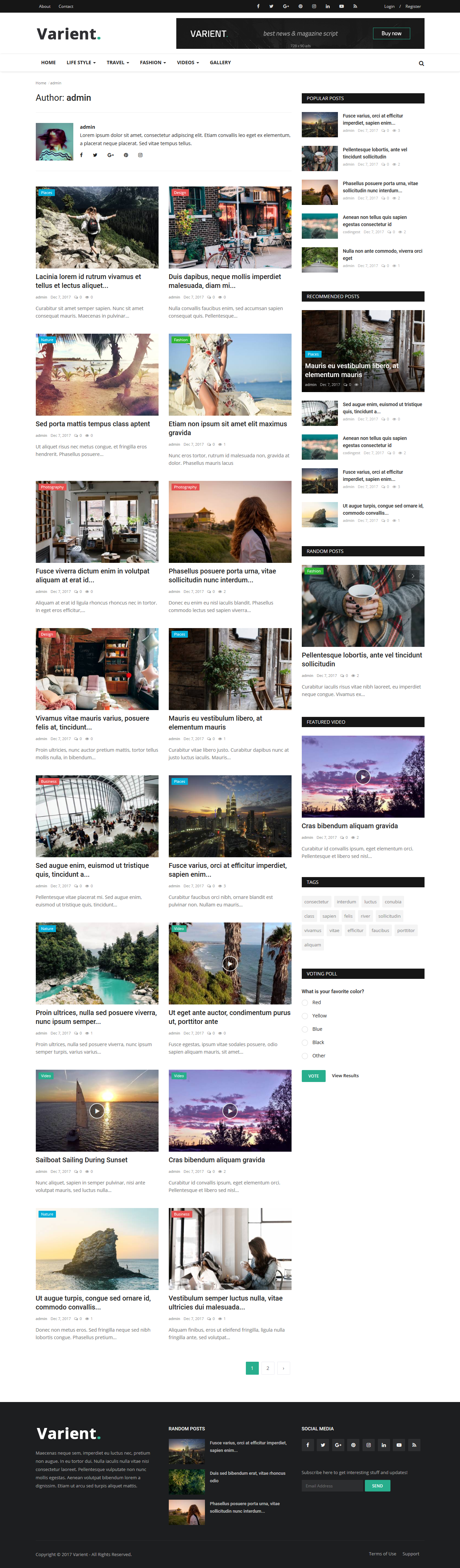 Varient - News & Magazine Script by Codingest | CodeCanyon
