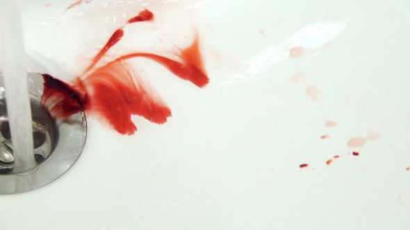 Washing the Blood in the Sink in, Stock Footage | VideoHive