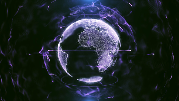 Digital High Tech Earth Background Loop, Motion Graphics | VideoHive