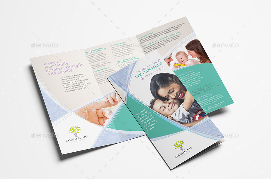 Counselling Tri-Fold Brochure Template, Print Templates | GraphicRiver