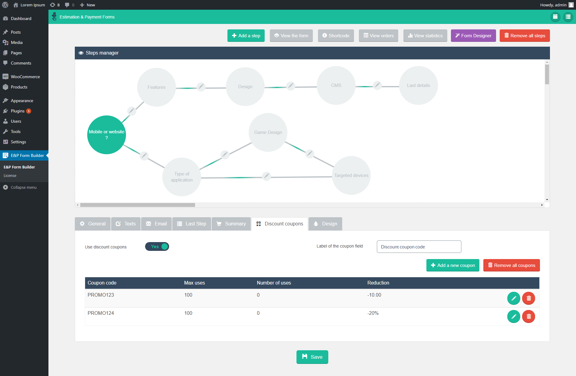 WP Cost Estimation & Payment Forms Builder by loopus | CodeCanyon