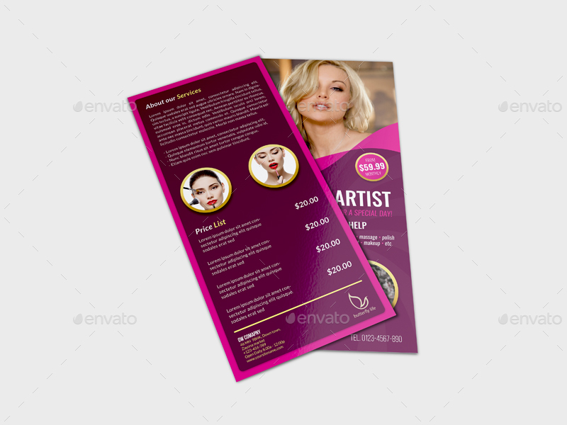 Beauty Center Flyer DL Size Template Vol.2, Print Templates | GraphicRiver