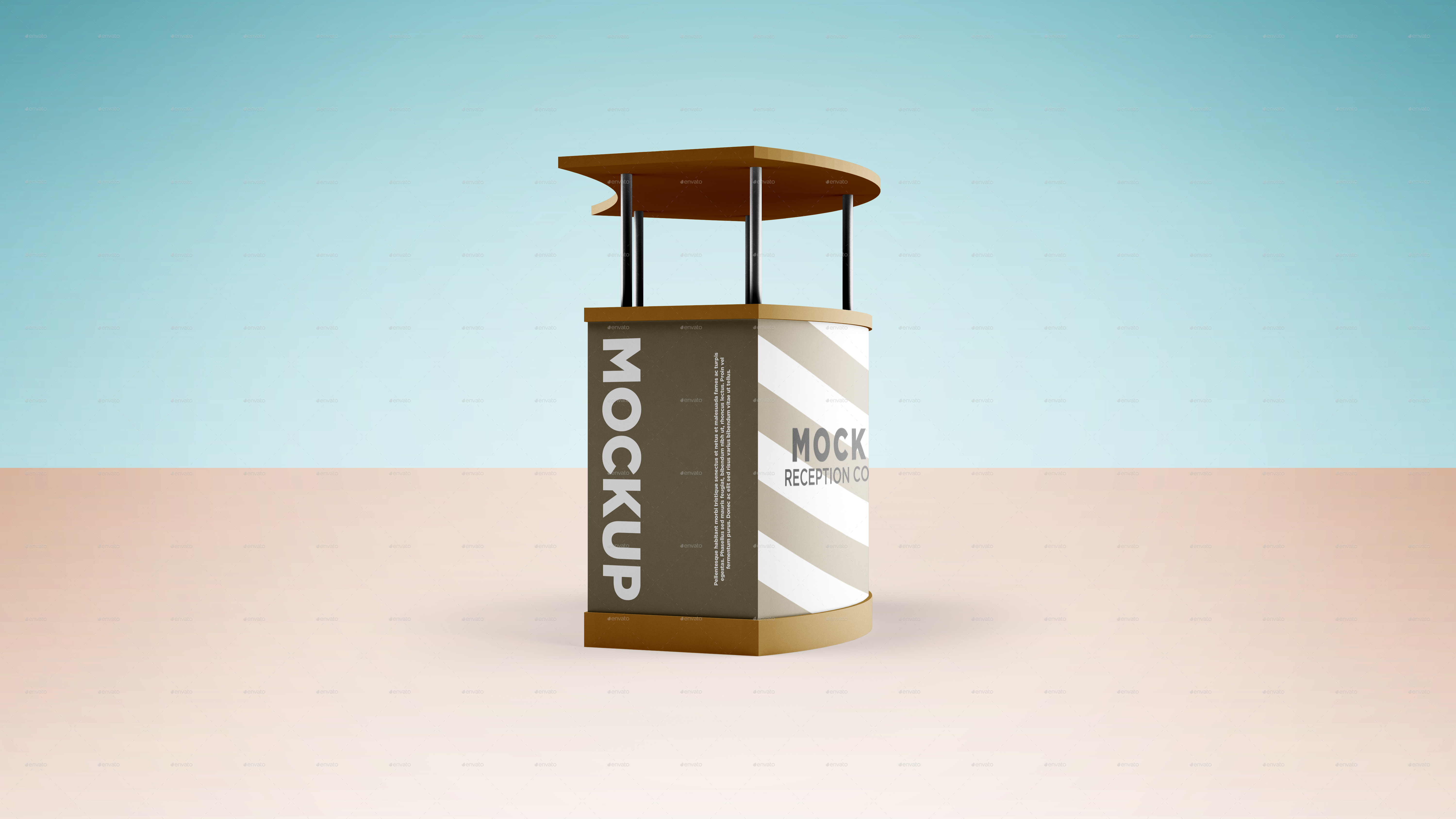 Reception Counter Mockup, Graphics | GraphicRiver