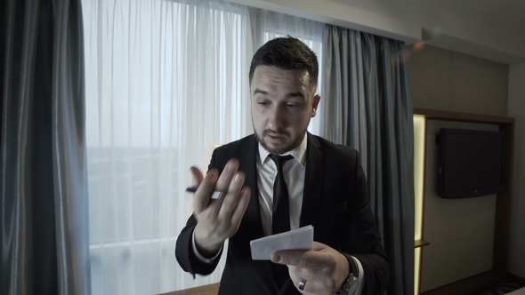 Speaker Repeating Speech Before Performance, Stock Footage | VideoHive