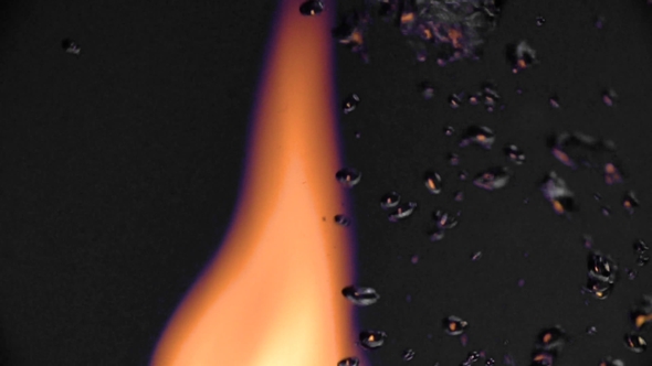 of Air Bubbles in the Background of Fire Through the Aquarium with ...