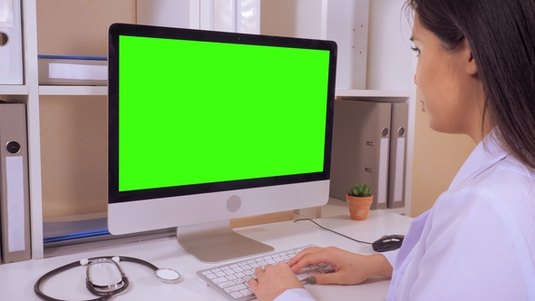 Receptionist Entering Data on Pc, Stock Footage | VideoHive