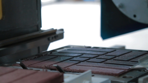Production Modern Press For Plastic Tile at Plant, Stock Footage ...