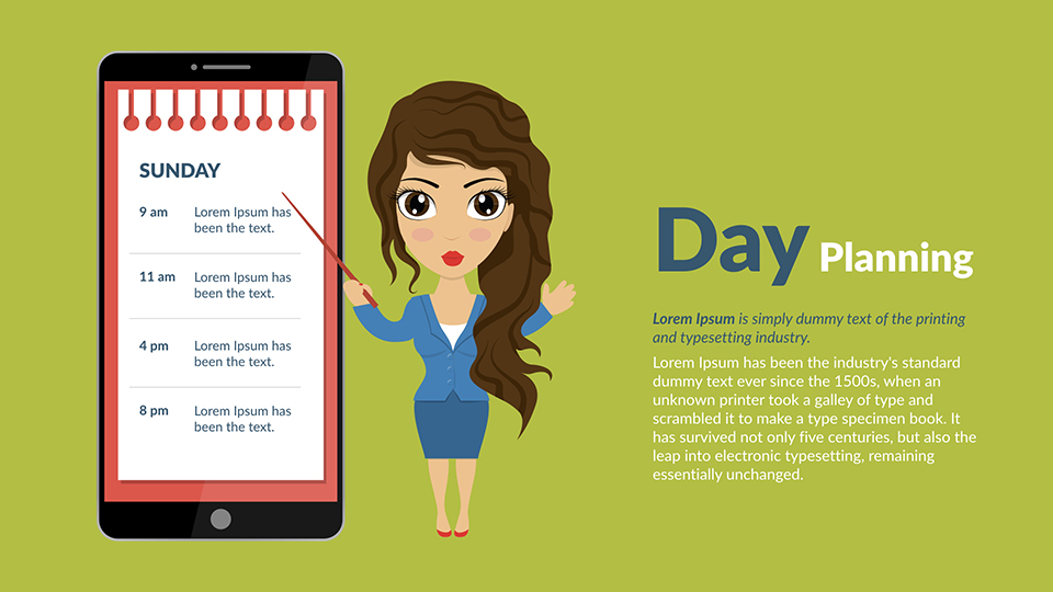 Week and Day Planning Keynote Presentation Template, Presentation Templates