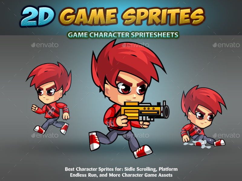 2D Game Character Sprites, Game Assets | GraphicRiver