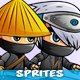 Ninja Game Sprites Set, Game Assets | GraphicRiver