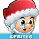 Santa 2D Game Character Sprites 289, Game Assets | GraphicRiver