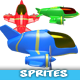 3D Plane Top and Side View Character Sprites 01, Game Assets | GraphicRiver
