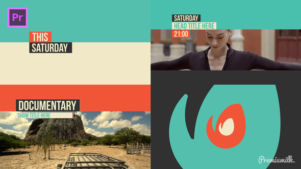 Broadcast Design Lines Package Essential Graphics | Mogrt, Premiere Pro ...