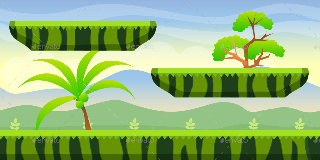 Platformer Game Background 13, Game Assets | GraphicRiver
