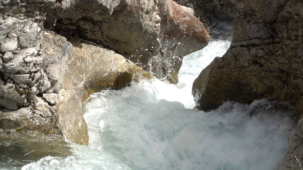 A Fast-moving Stream of the Mountain River, Stock Footage | VideoHive