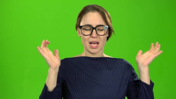 Girl Closes Her Ears- Green Screen, Stock Footage | VideoHive