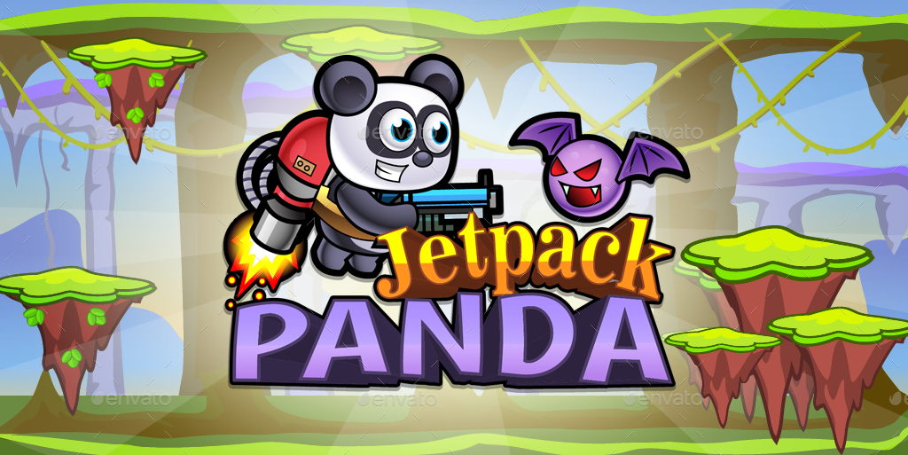 Jetpack Panda Game Assets 21, Game Assets | GraphicRiver