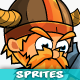 Viking 2D Game Character Sprites 215, Game Assets | GraphicRiver