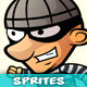 The Robbers 2D Game Characters sprites 154, Game Assets | GraphicRiver