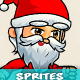 Santa 2D Game Character Sprites 144, Game Assets | GraphicRiver