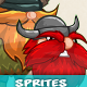 Vikings 2D Game Character Sprites 112, Game Assets | GraphicRiver