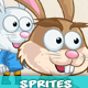Rabbit 2D Game Character Sprites 110, Game Assets | GraphicRiver