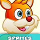 Squirrel 2D Game Character Sprites 87, Game Assets | GraphicRiver
