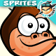 Gorilla 2D Game Character Sprites 61, Game Assets | GraphicRiver