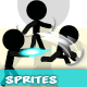 Stickman Character Sprites 05, Game Assets | GraphicRiver
