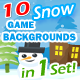 Snow Game Backgrounds Pack, Game Assets | GraphicRiver