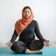 Islamic woman doing yoga in the room Stock Photo by Rawpixel | PhotoDune