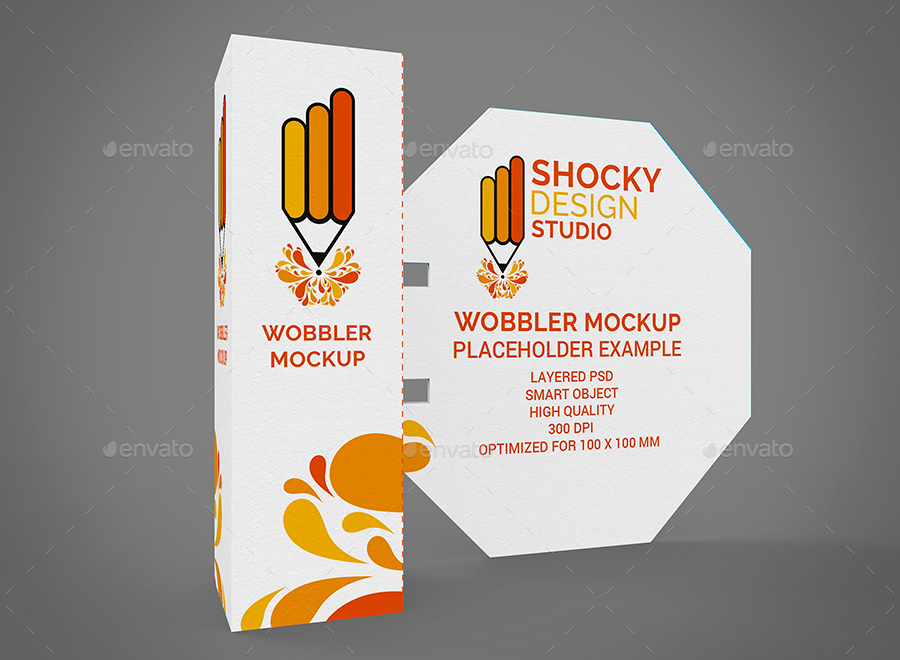 3D Wobblers Mockup, Graphics | GraphicRiver