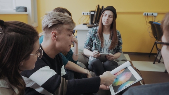 Young and Creative Designers Community at the Meeting, Stock Footage