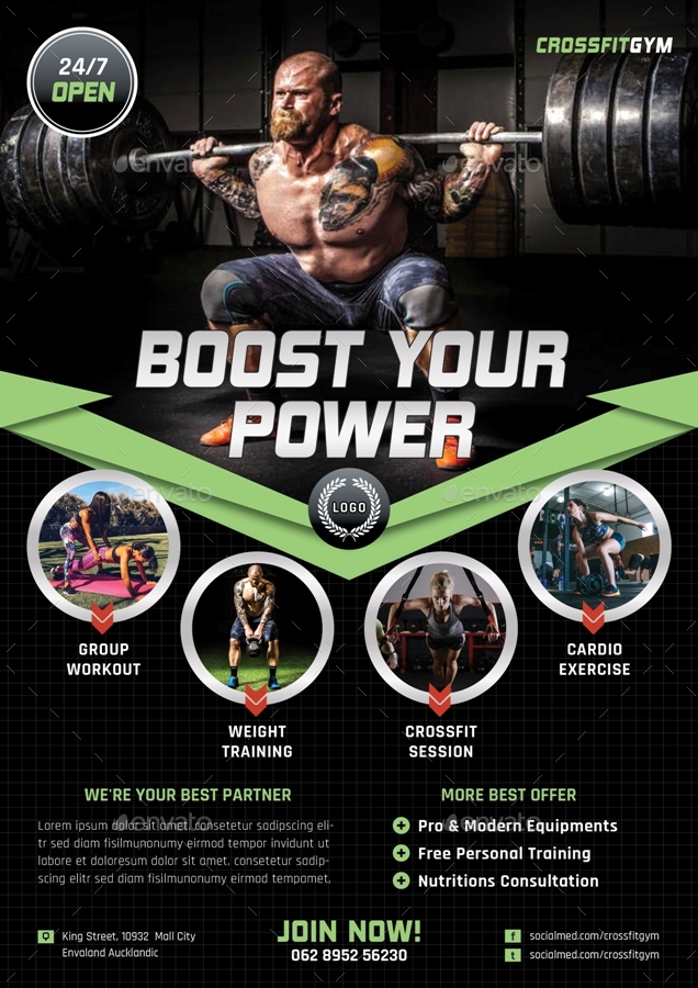 Gym Flyer, Print Templates | GraphicRiver