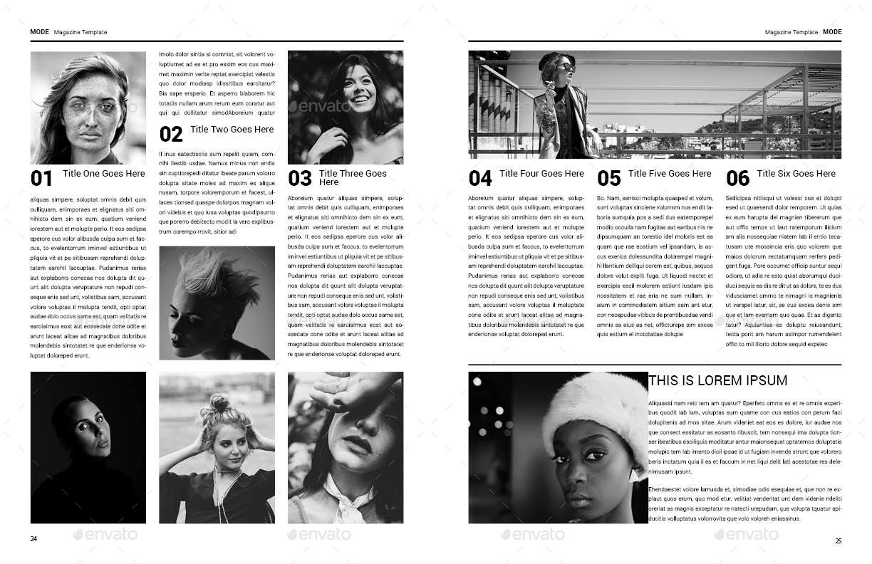 Mode Magazine, Print Templates | GraphicRiver