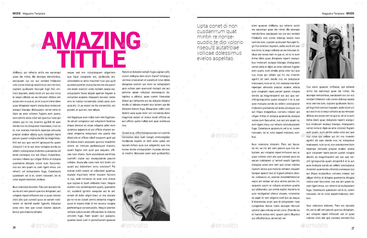 Mode Magazine, Print Templates | GraphicRiver
