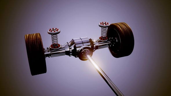 Car Chassis with Engine, Motion Graphics | VideoHive