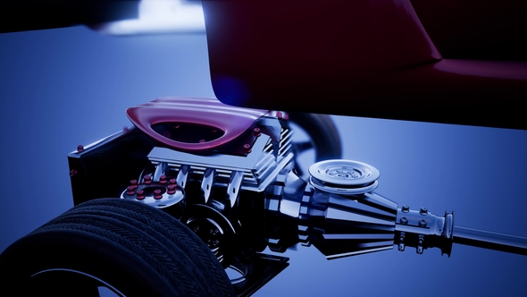 Car Chassis with Engine, Motion Graphics | VideoHive