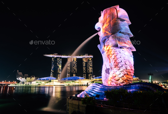 Colors of Merlion Stock Photo by lensandshutter | PhotoDune